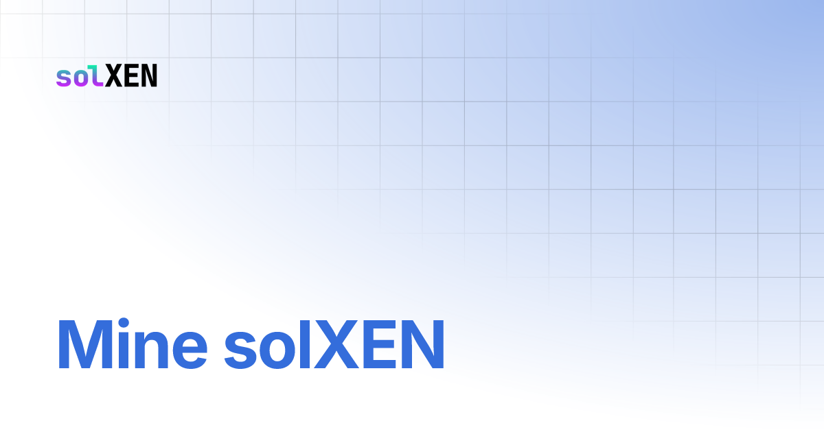 Mine solXEN | solXEN